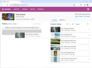 Quick start guide to digital signage using the web player
