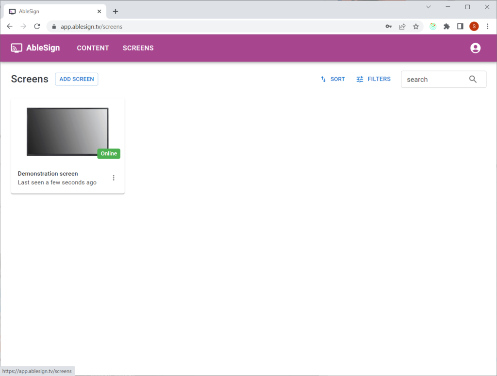 How to setup a new digital signage screen
