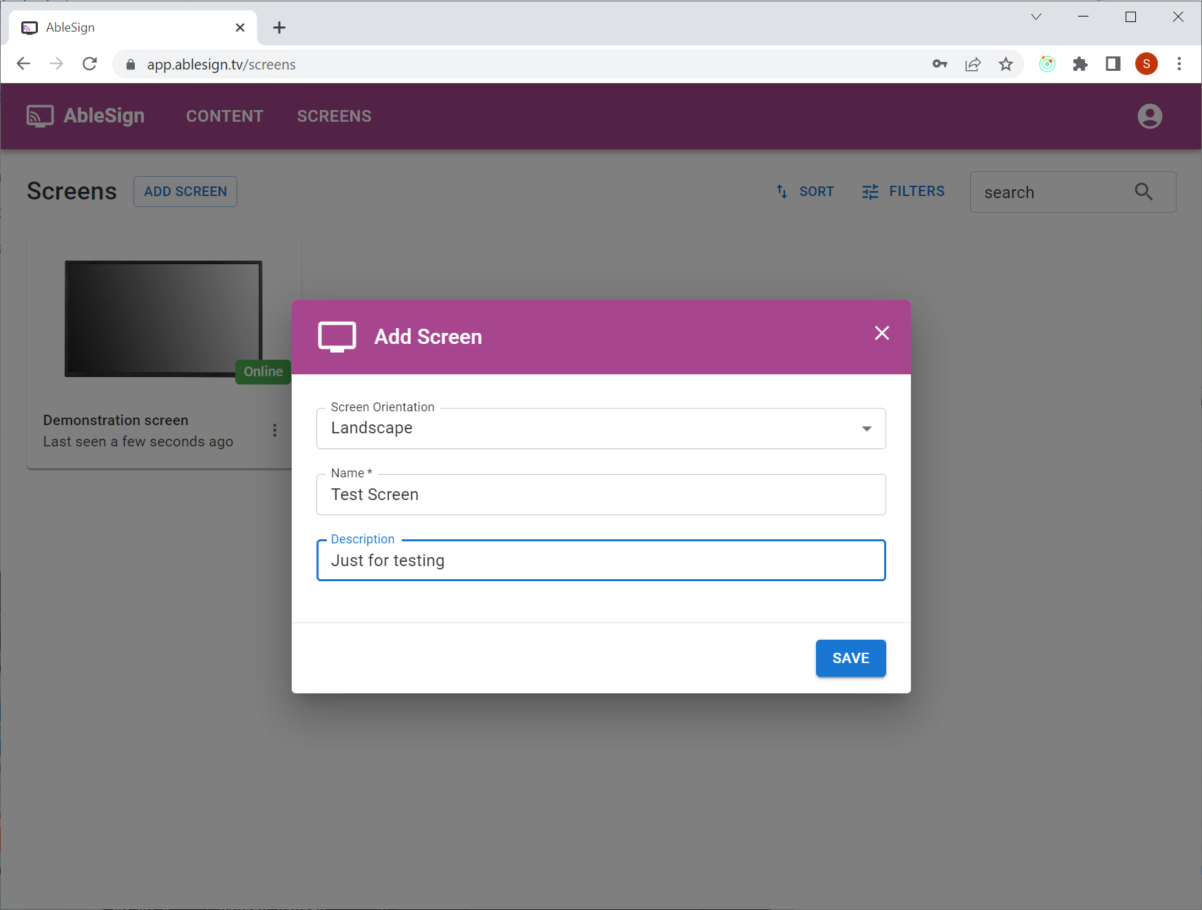 How to setup a new digital signage screen
