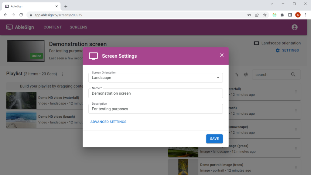 How to display content on your digital signage screen