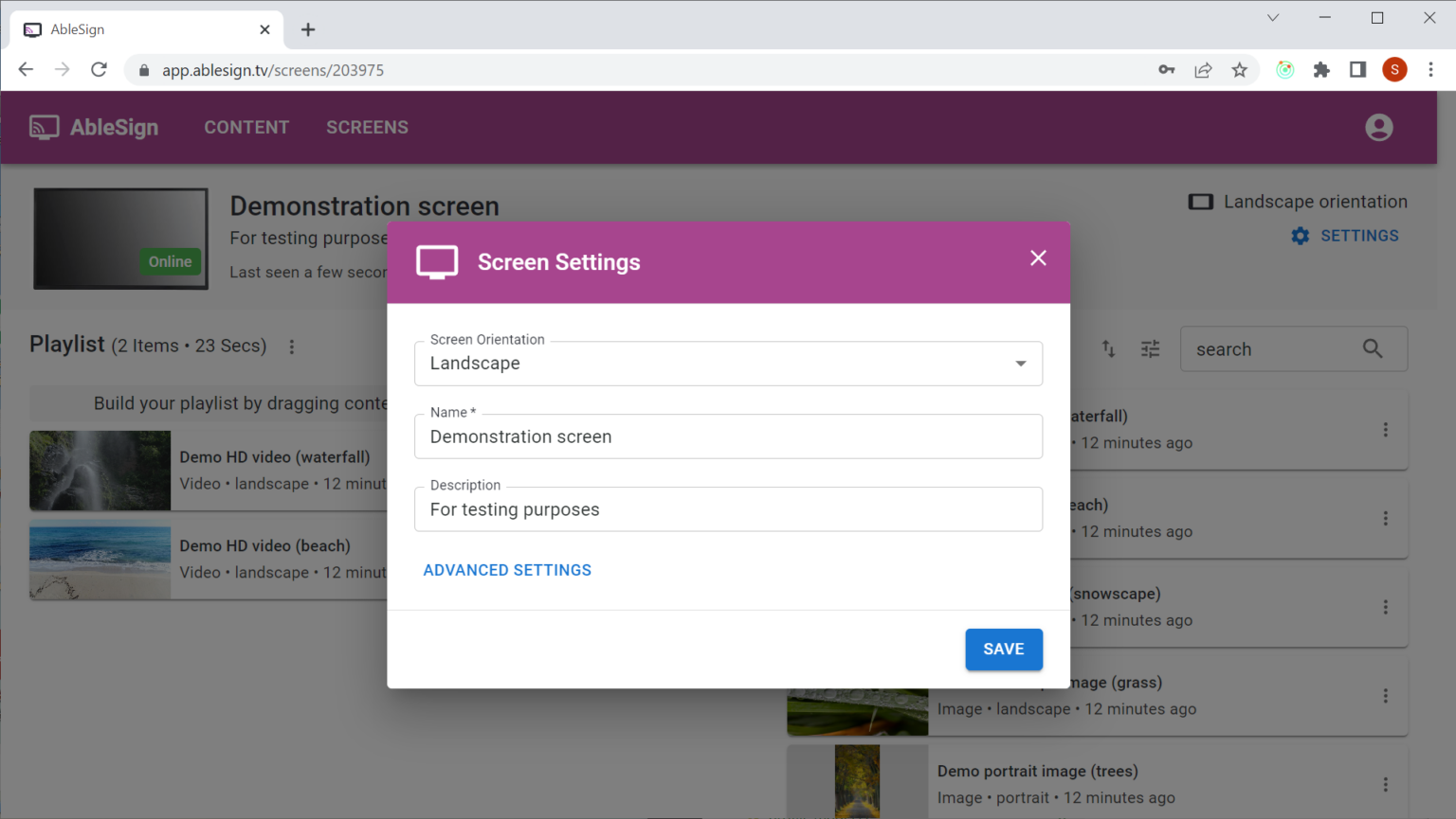 How to display content on your digital signage screen