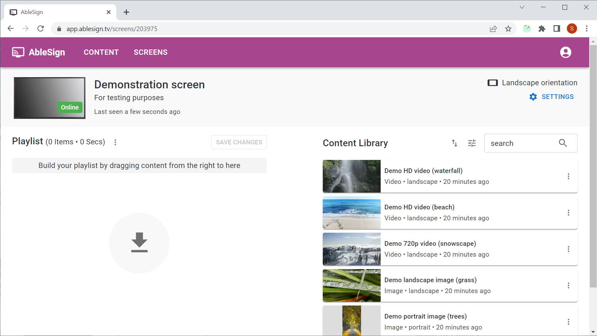 How to display content on your digital signage screen
