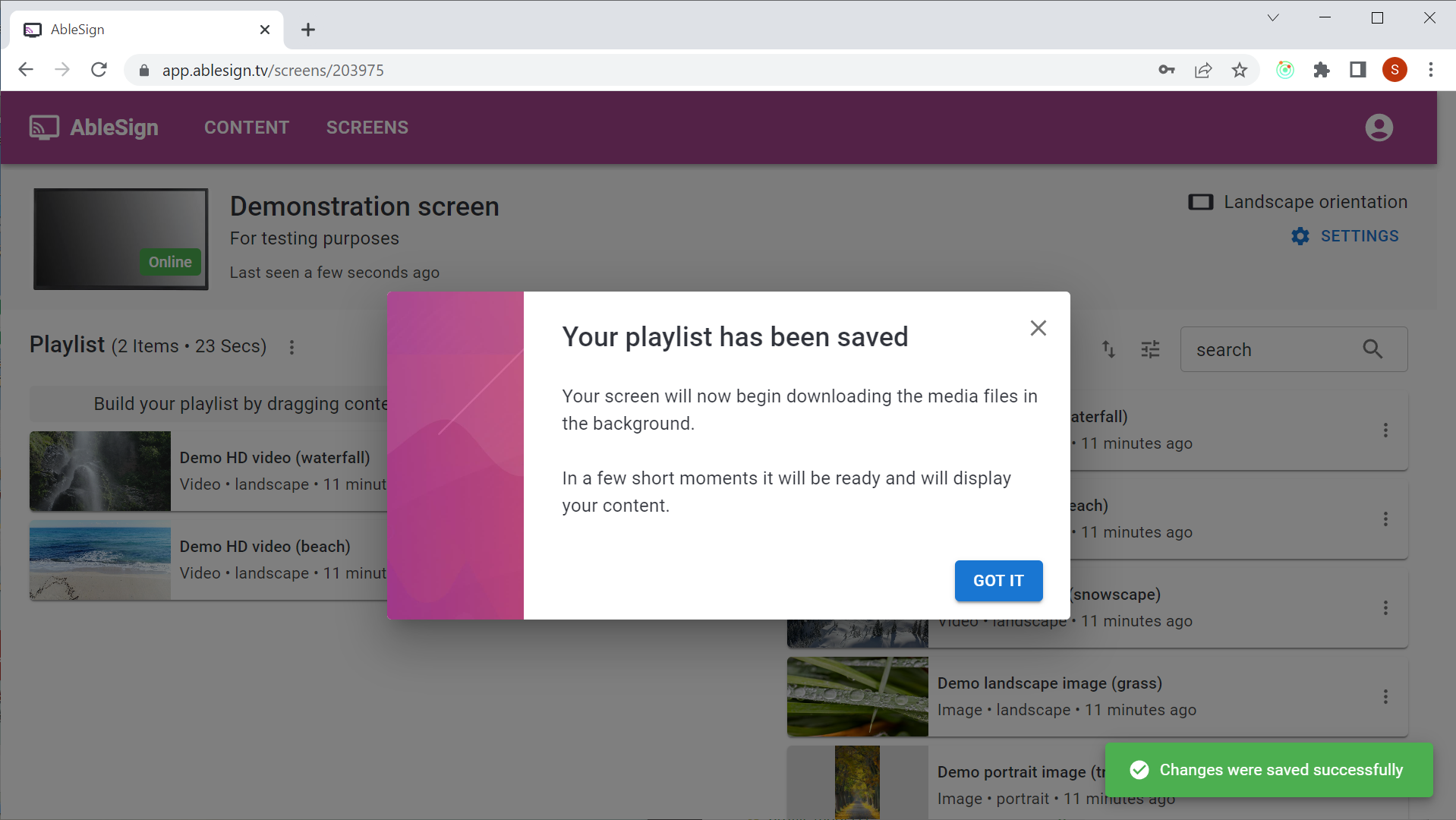 How to display content on your digital signage screen