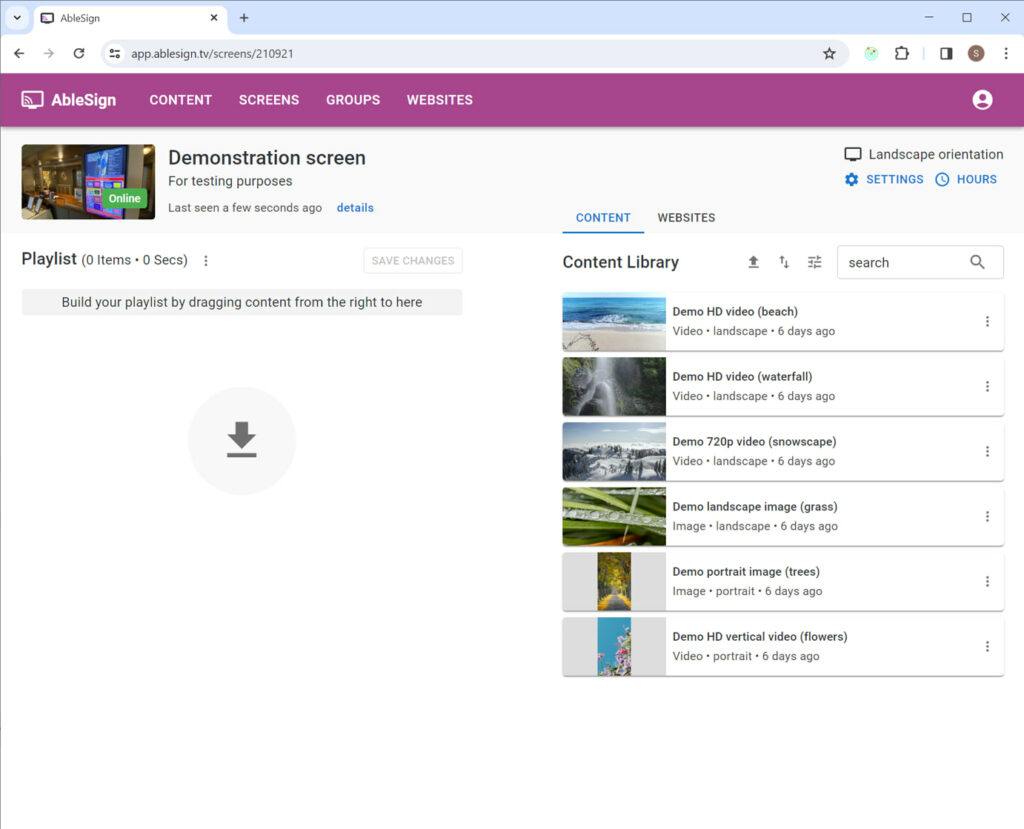 How to display a website on your digital signage screen