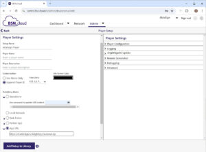 How to setup a BrightSign player using control cloud