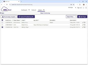 How to setup a BrightSign player using control cloud