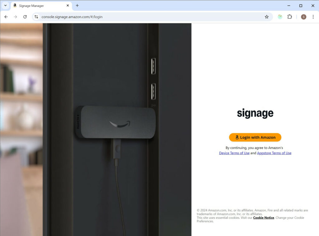 How to setup an Amazon Signage Stick