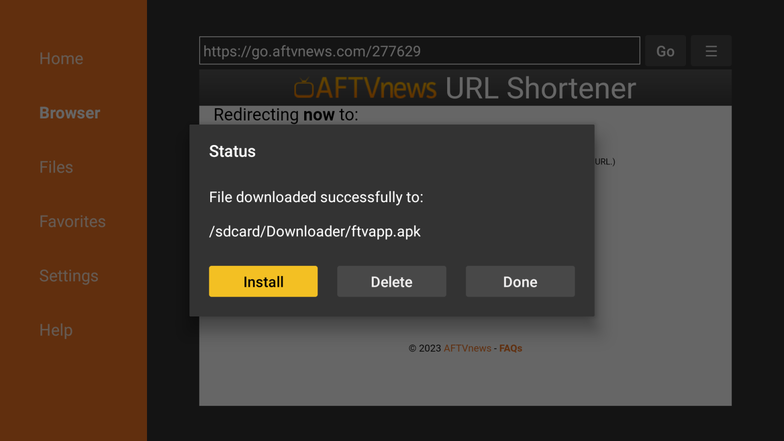 How to manually install the AbleSign app on a FireTV